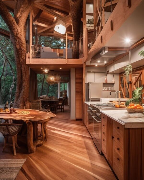 12 Industrial-Style Treehouses Created by AI - FeelsWarm