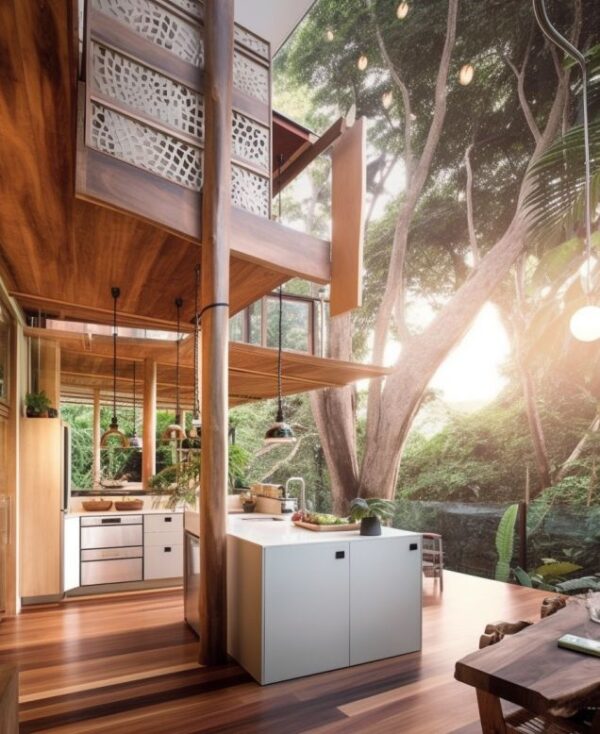 12 Industrial-Style Treehouses Created by AI - FeelsWarm